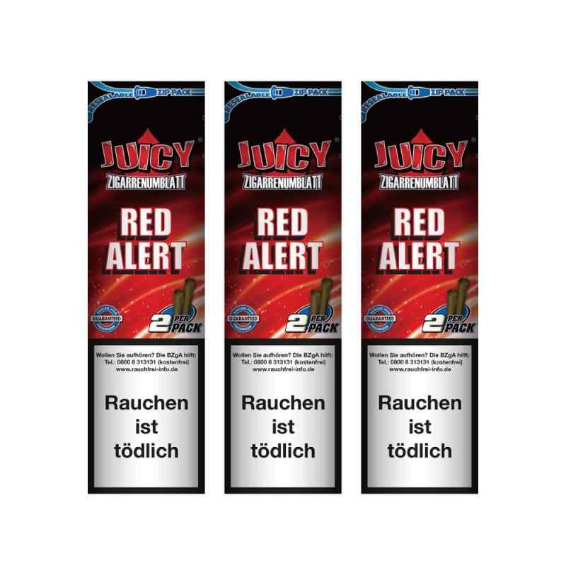 【3個セット】 JUICY JAY'S BLUNT ジューシー ブラント ペーパー 2枚入り×3パック - RED ALERT (ストロベリー)