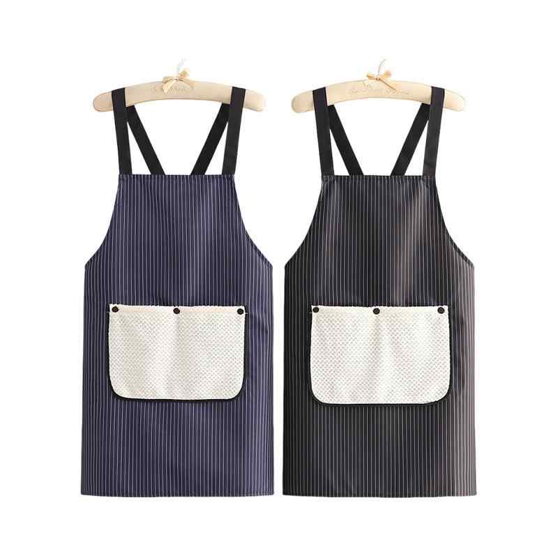 ・カテゴリ: エプロン・エプロン種類: ノースリーブ・用途: 汚れ防止・素材: 防水複合布・サイズ: フリーサイズ・スタイル: 韓国風・カラー展開: ブラック、グレー、カフェ、ネイビー・対象: 成人