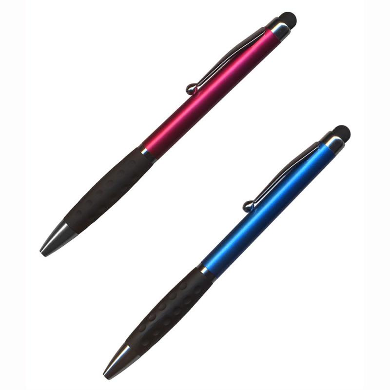 ナカトシ産業 タッチペン付油性ボールペン0.5芯黒 10入 (メタリックピンク・メタリックブルー各5本)13.5cm x 1.1cm x 0.9cm材質:ABSTPEステンレススチール導電性ゴム生産国:中国軸の色は、メタリックピンクとメタリ...