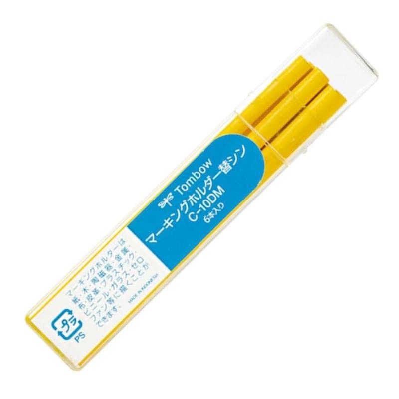 トンボ鉛筆 マーキングホルダ－替芯 黄色 C-10DM03 【10セット】