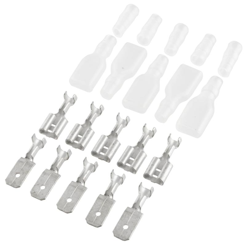 キジマ(Kijima) バイクパーツ ギボシ端子セット 250平型オス・メス端子 スリーブ付 汎用 5個セット 304-7120250平型オス・メス端子スリーブ付き5個セット