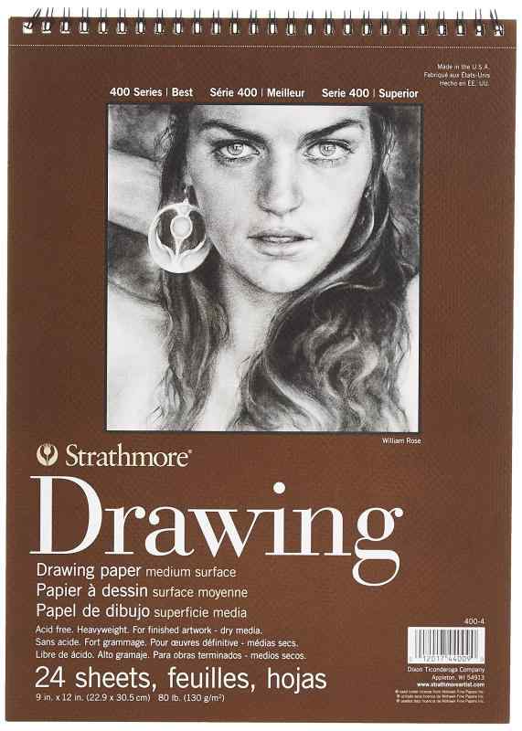 Strathmore STR-400-4 24 Sheet No.80 Drawing Pad, 9 by 12 by Strathmore