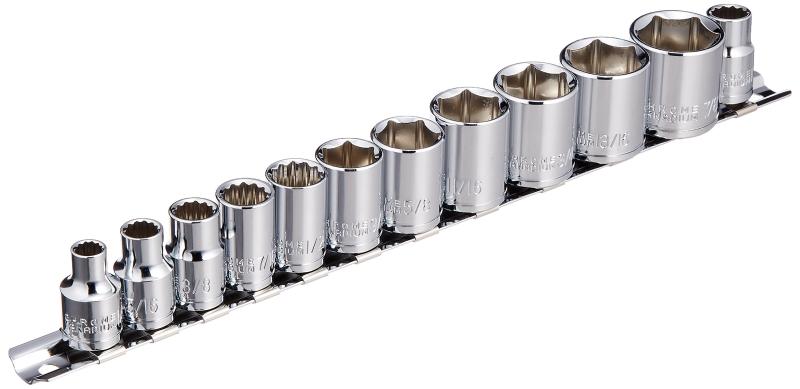 デイトナ(Daytona) バイク 工具 インチソケット ハーレーダビッドソン用 差込角3/8インチ 12ピースセット(六角&amp;12角) ソケットレール付き 72877ー