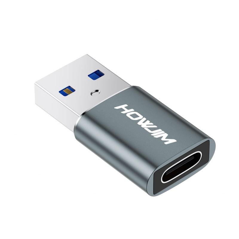 HOWJIM USB Type-C 変換アダプタ 3A急速充電 5Gbps高速データ転送 OTG機能 Type C (メス) to USB 3.0 (オス) 変換アダプタ USB C 変換アダプタ タイプC 変換 Windows/M-ac ...