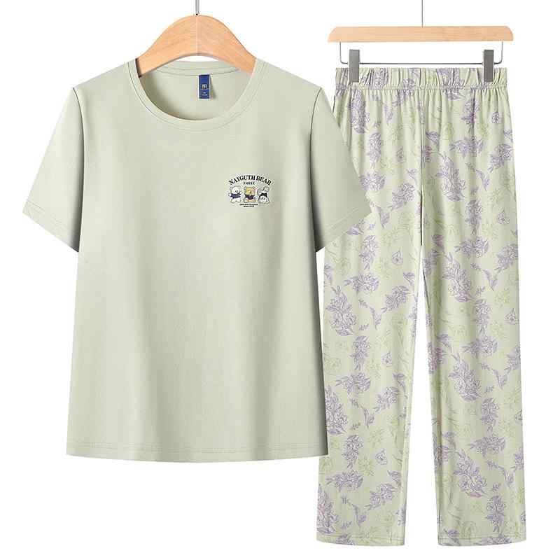 ・カテゴリ: セットアップ・スタイル: シンプルカジュアル・主な素材: 綿30%〜50%・厚さ: 薄手・ネックライン: クルーネック・丈: ロング丈・特徴: リラックス、通気性、ルームウェア、快適・対象: シニア女性・シーン: ルームウェア...