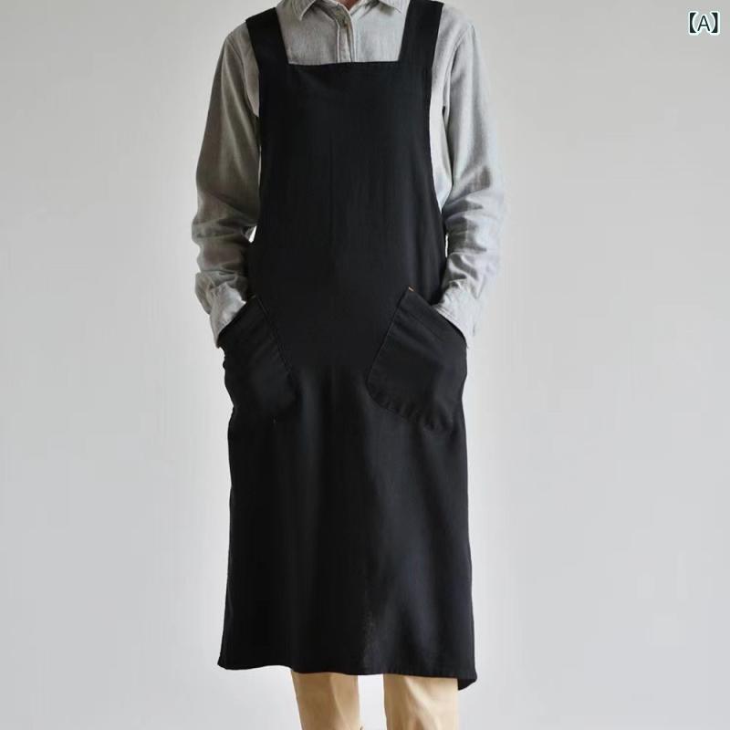 ・カテゴリ: エプロン・タイプ: 無袖・用途: 防汚・主な素材: 綿・サイズ展開: フリーサイズ・スタイル: 韓国風・柄: 無地・カラー展開: ブラック、アーミーグリーン、カーキ、米白、ピンク