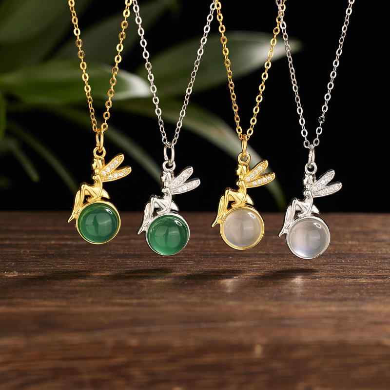 ・カテゴリ: ネックレス・スタイル: シンプル、ファッション、通勤・素材: 925シルバー・加工方法: 精密加工・モチーフ: 天使、カートゥーン、幾何学模様・チェーン形状: O字チェーン・ペンダント素材: 925シルバー・長さ: 41cm～...