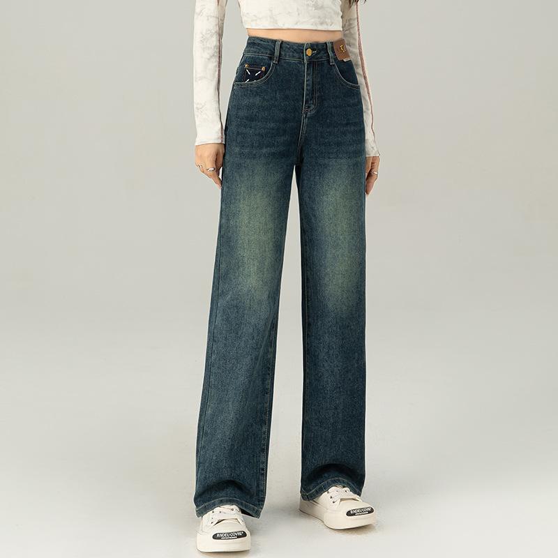 ・カテゴリ: デニムパンツ; ・スタイル: ベーシック、きれいめ通勤、エレガント; ・主な素材: ポリエステル50-70%、ポリウレタン30%以下; ・パンツ丈: ロング; ・ウエスト: ハイウエスト; ・厚さ: 中厚; ・カラー展開: レ...