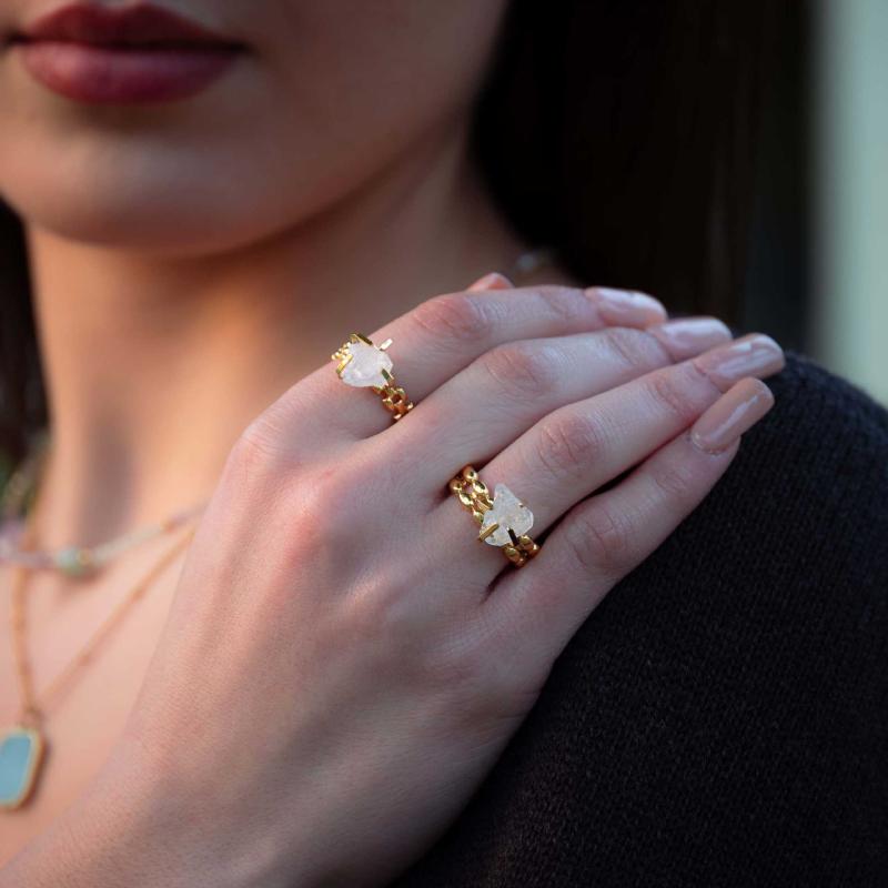 ・カテゴリ: リング、指輪・素材: ステンレス・加工: 電鍍・デザイン: 天然石・スタイル: ライトラグジュアリー・スタイル分類: ファッション通勤・対象: レディース・サイズ: フリーサイズ