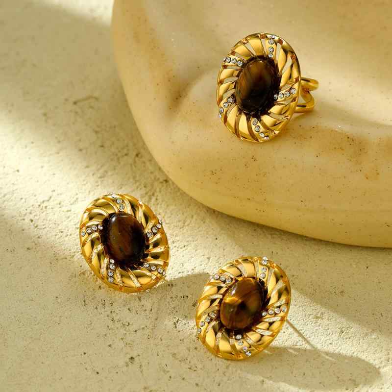 ・カテゴリ: イヤリング・主な素材: ステンレス・形状: 幾何学模様・デザイン要素: 楕円・加工: メッキ・純度: 18K・スタイル: ファッション通勤・対象: 女性