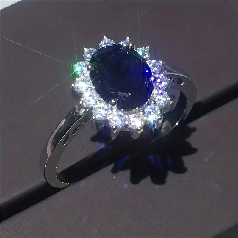 ・カテゴリ: ペアリング・主な素材: 合金・形状: 幾何学・加工方法: 電気メッキ・カラー展開: サファイア・サイズ展開: 6, 7, 8, 9, 10・スタイル: ライトラグジュアリー・スタイルカテゴリ: フレッシュ＆スイート・対象: レ...