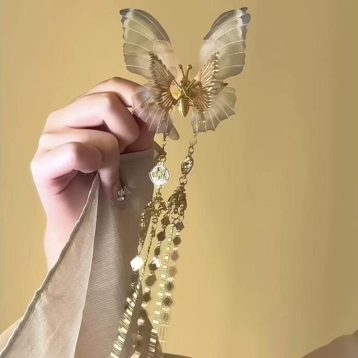 ・素材: 合金・性別: レディース・加工方法: 電鍍・ヘアクリップ種類: ダッカールクリップ・デザイン: 蝶・スタイル: 和風・スタイル分類: 個性派・カテゴリ: ヘアアクセサリー