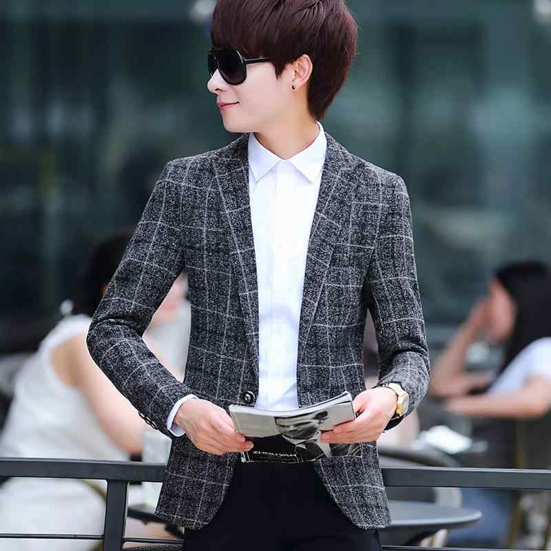 ・カテゴリ: カジュアルジャケット・スタイル: 韓国風・シルエット: スリムフィット・主な素材: アセテート繊維75%、化学繊維混紡・裏地素材: アセテート繊維・ネックライン: テーラードカラー・袖丈: 長袖・着丈: レギュラー丈・柄: チ...