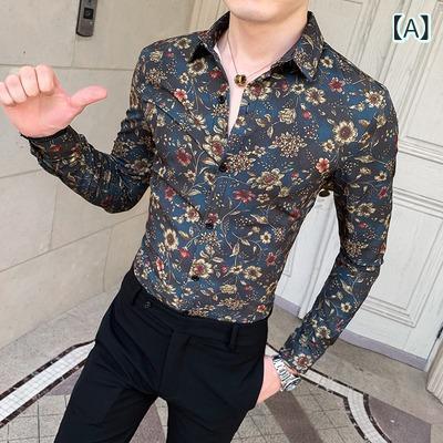 ・カテゴリ: シャツ・スタイル: 原宿・主な素材: ポリエステル・機能: ノーアイロン・版型: スリム・襟型: 折り返し襟・袖丈: 長袖・柄: フラワープリント・厚み: 普通・加工: プリント・適用シーン: レジャー・性別: 男性・対象年齢...