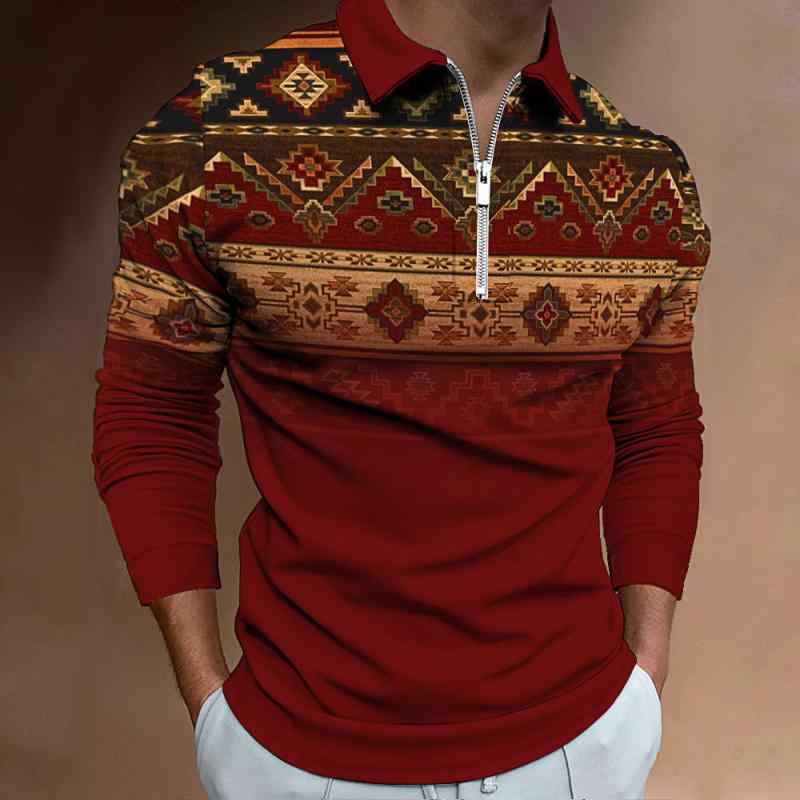 ・カテゴリ: POLOシャツ・スタイル: ベーシックカジュアル・袖丈: 長袖・フィット: レギュラーフィット・柄: プリント・厚さ: 普通・主な素材: ポリエステル95%・生地: バーズアイ・着用シーン: 日常・サイズ展開: S、M、L、X...