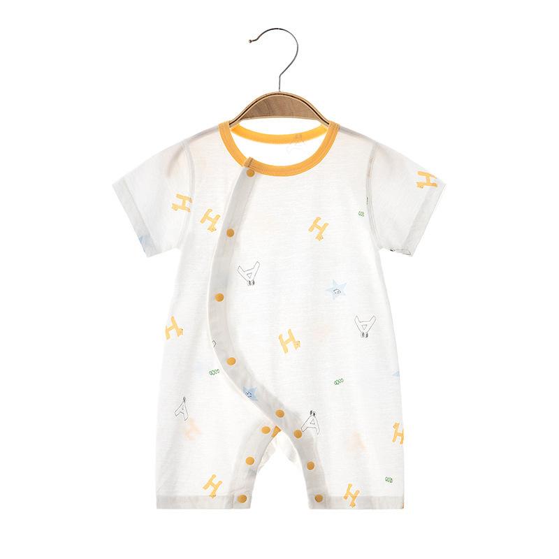 ・カテゴリ: ロンパース・スタイル: カジュアル・主な素材: 綿100%・袖丈: 半袖・生地の厚さ: 薄手・留め具: 斜め前合わせシングルボタン・安全基準: Aクラス・対象年齢: 新生児（0～1歳）・性別: 男女兼用・カラー展開: ブルー、...