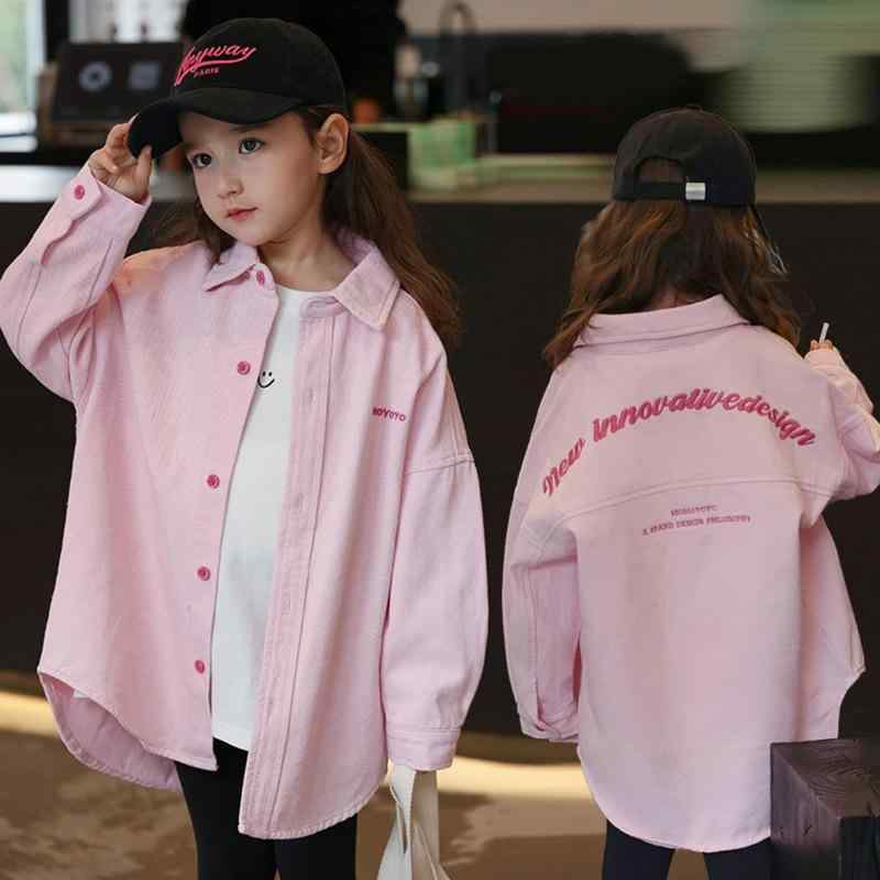 ・カテゴリ: キッズシャツ・性別: 女の子・対象年齢: 8歳以上・スタイル: 韓国風・主な素材: 綿100%・ネックライン: 襟付き・袖丈: 長袖・柄: ロゴ・カラー: ピンク・対応身長: 110cm、120cm、130cm、140cm、1...