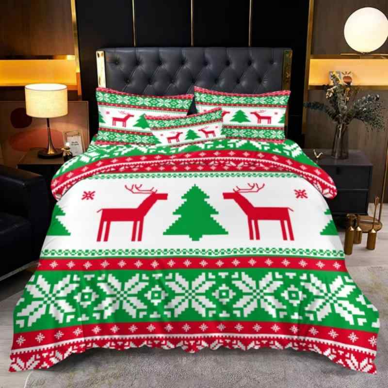 ・主な素材: 化学繊維・タイプ: ベッドスプレッド式・デザイン: 北欧・印染技術: デジタルプリント・織り方: 平織り・セット内容: 寝具3点セット・サイズ展開: 掛け布団カバー 135x200cm + 枕カバー2枚, 掛け布団カバー 14...