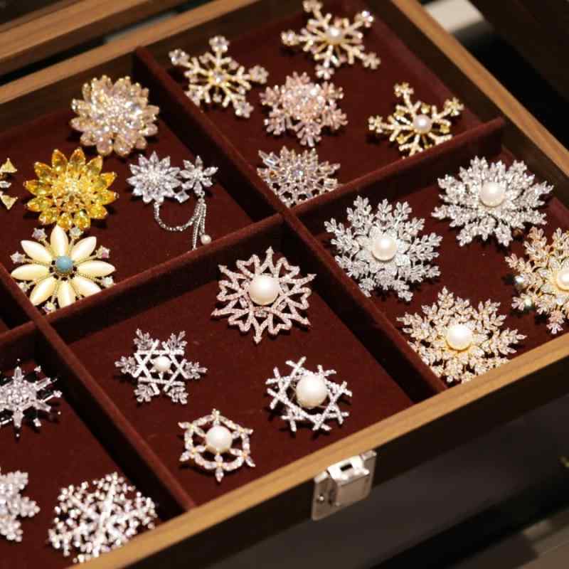 ・素材: 銅・加工技術: マイクロインレイ・カラー展開: シルバー、ゴールド、ホワイト、イエロー、18Kゴールド、パール、ターコイズブルー・人気要素: 雪・機能: 記念、装飾、多機能、ギフト、固定・スタイル: 高級感・スタイル分類: ファッ...