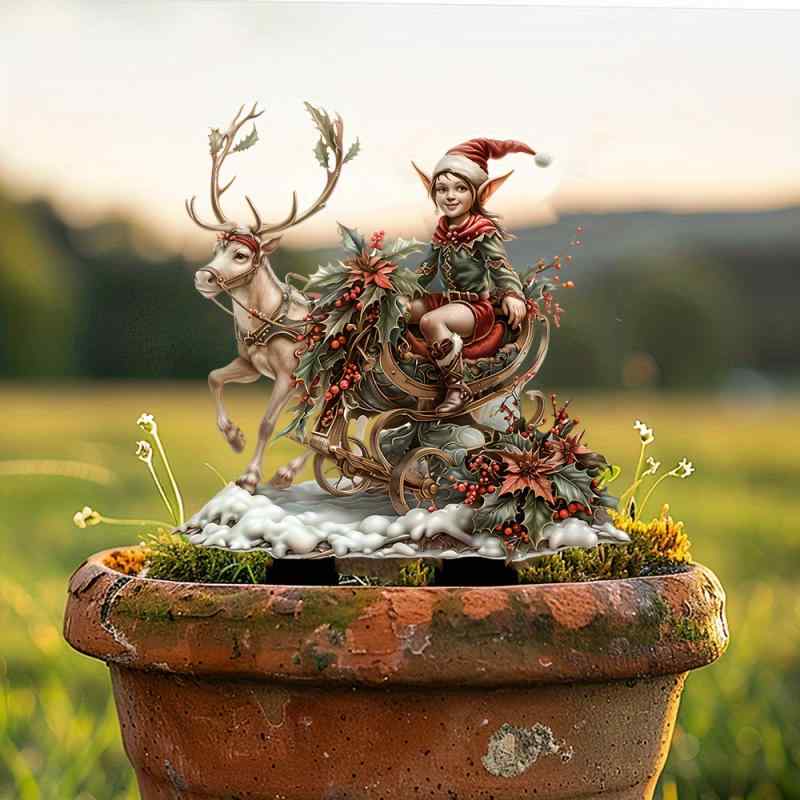 ・素材: アクリル・サイズ: 約24.4cm × 30cm・スタイル: アメリカンカントリー・加工方法: 印刷・適用祝日: クリスマス