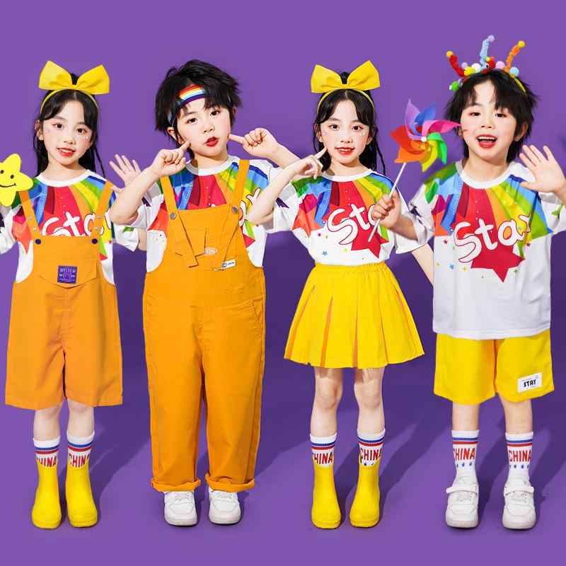 ・カテゴリ: キッズパフォーマンスウェア、ダンスウェア・性別: ユニセックス・用途: チアリーディング・テーマ: スポーツ・生地加工: 柔軟加工・スタイル: スポーツ・主な素材: コットン80%、ポリエステル20%・身長: 110cm、12...