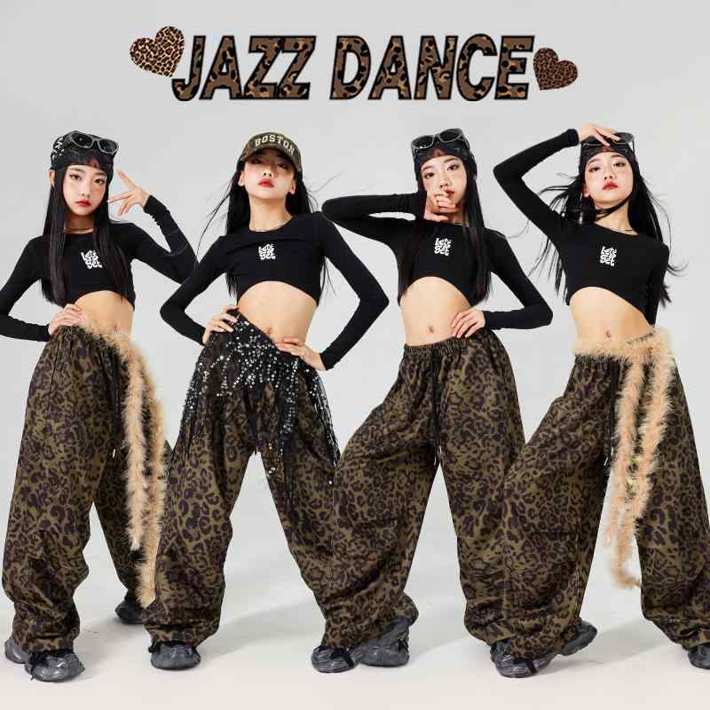 ・カテゴリ: キッズパフォーマンスウェア、ダンスウェア・性別: 女性・スタイル: 個性的・生地: 化学繊維・主な素材: ポリエステル100%・生地加工: 柔らか加工・カラー展開: ブラック、カーキ・柄: レオパード・対応身長: 110cm、...