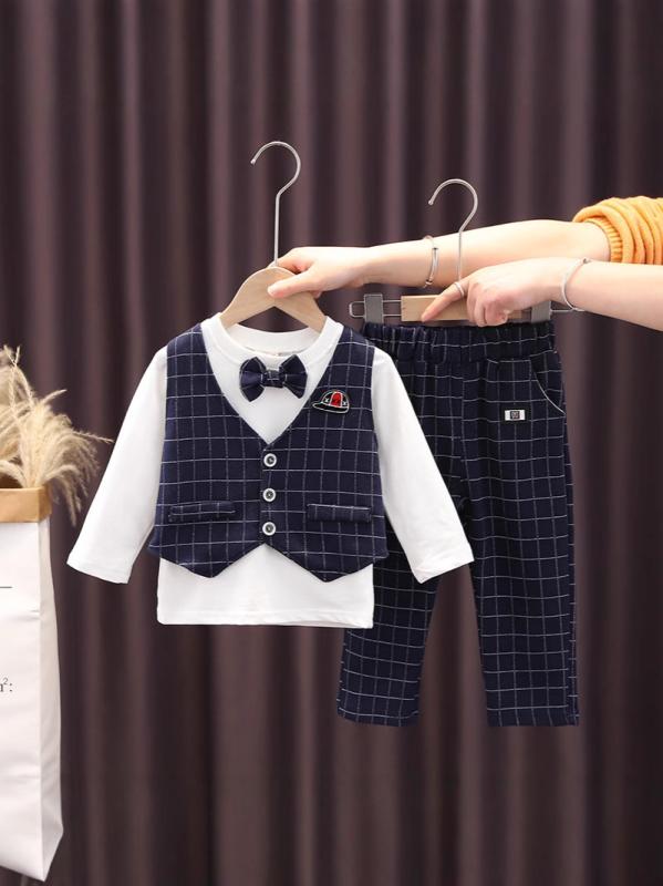 ・性別: ユニセックス・スタイル: 韓国風・セットの種類: パンツスーツ・セット内容: 3点セット・対象年齢: 幼児(1〜3歳)・袖丈: 長袖・パンツ丈: 長ズボン・生地加工: 柔軟加工・厚さ: 通常・柄: カートゥーン、アルファベット・特...