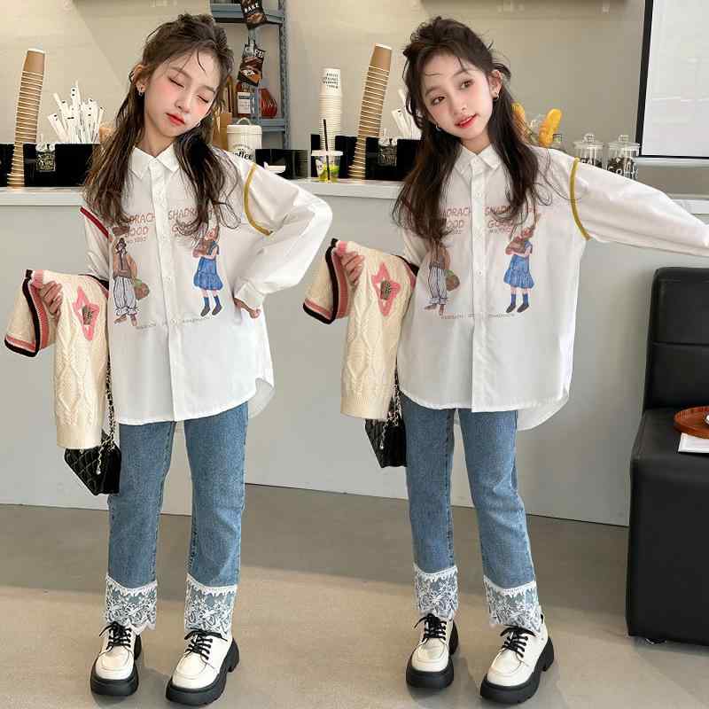 ・性別: 女性・対象年齢: 8歳以上、身長140cm以上の中大童・スタイル: 韓国風・ネックライン: 襟付き・生地加工: 柔軟加工・袖丈: 長袖・柄: カートゥーン・特徴: カートゥーン、カーディガン、トレンド・主な素材: 綿95%・サイズ...