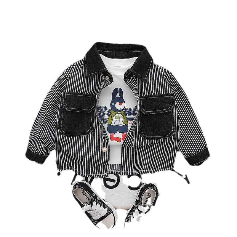 ・性別: 男児・対象年齢: 1〜3歳 (80〜100cm)・ネックライン: 襟付き・スタイル: カジュアル・柄: ストライプ、キャラクター・厚さ: 通常・生地加工: 柔軟加工・フード: フードなしデザイン・デザイン要素: ストライプ、キャラ...