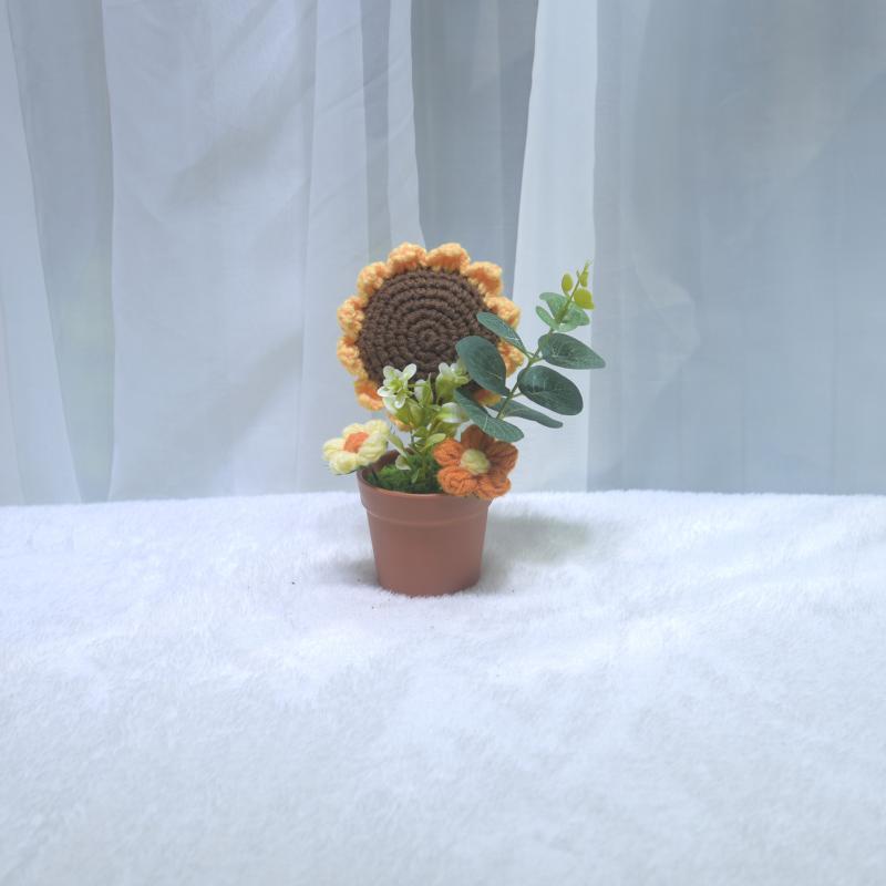 ・種類: 向日葵・カラー: ブラウン・スタイル: 鉢植え・用途: 撮影小道具、インテリア装飾