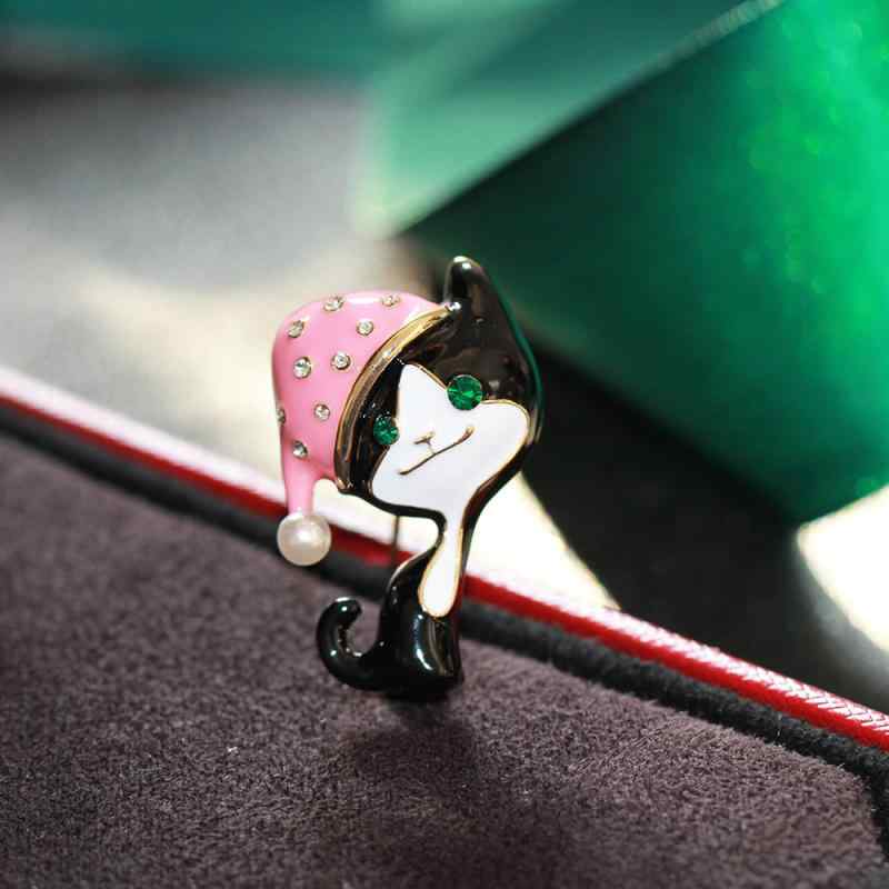 ・種類: ブローチ・主な素材: 銅鍍金・加工技術: 滴油加工・モチーフ: 動物・流行要素: 猫・機能: 装飾、固定・スタイル: シンプル・スタイル分類: ファッション通勤・対象: 男女兼用・カラー: ゴールド