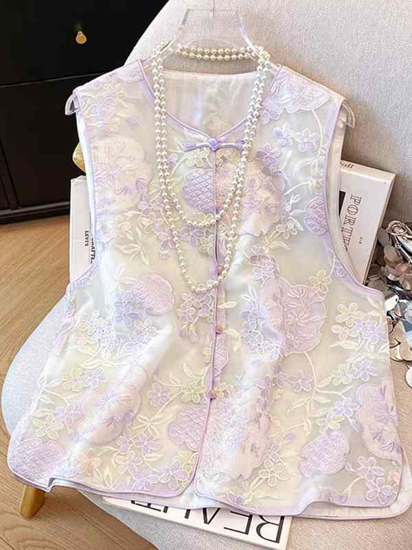 ・カテゴリ: ベスト・デザイン: 前開き・ネックライン: クルーネック・前立て: シングルブレスト、多ボタン・着丈: レギュラー丈 (50-65cm)・フィット: レギュラー・スタイル: 中国風、レトロ、ヴィンテージ・性別: レディース・対...