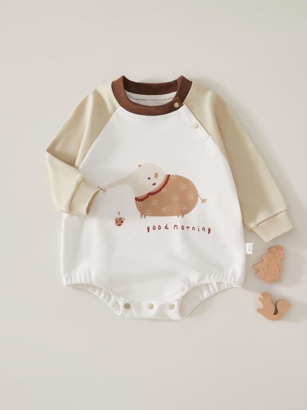 ・主な素材: 綿100%・対象年齢: 新生児（0〜1歳、80cm以下）・性別: ユニセックス・袖丈: 長袖・開閉タイプ: シングルボタン・スタイル: 韓国風・タイプ: ロンパース・カラー: 晨時浪漫・対応身長: 66cm, 73cm, 80...