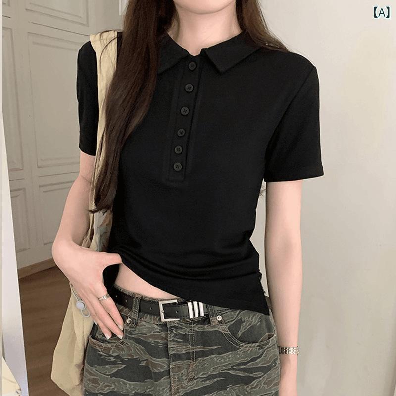 ・カテゴリ: Tシャツ・スタイル: 通勤・主な素材: 綿90-95%、スパンデックス5-10%・柄: 無地・ネックライン: ポロカラー・袖丈: 半袖・カラー展開: ブラック、グレー、ネイビー・サイズ展開: S、M、L、XL