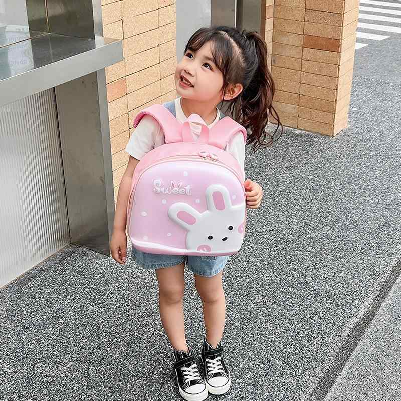 ・カラー展開: オフホワイト、ピンク、ライトブルー、バイオレット・サイズ: 約30cm×12cm×28cm・性別: レディース・適用シーン: デイリーユース・主な素材: オックスフォード生地、EVA・スタイル: キュート、漫画風・容量: 2...