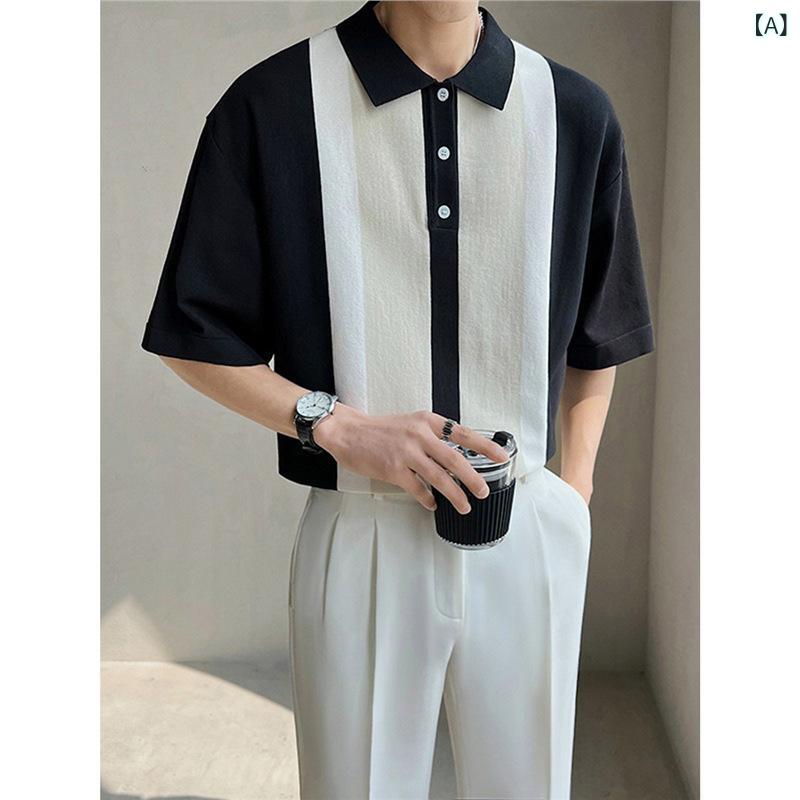 ・カテゴリ: ポロシャツ・スタイル: 大人カジュアル・袖丈: 半袖・シルエット: ジャストフィット・柄: ストライプ・特殊加工: 接ぎ・厚み: 普通・主な素材: ポリエステル96%以上・特性: 透気性・カラー展開: ブラック、ブルー・サイズ...