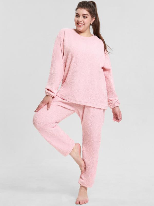 ・柄: 無地・丈: ロング丈・加工: 機械織り・生地名: クラウドフリース・主な素材: ポリエステル95%以上・カラー: ピンク・サイズ展開: S, M, L, XL, 2XL, 3XL・スタイル: 清新スウィート、ガーリー、快適カジュアル...