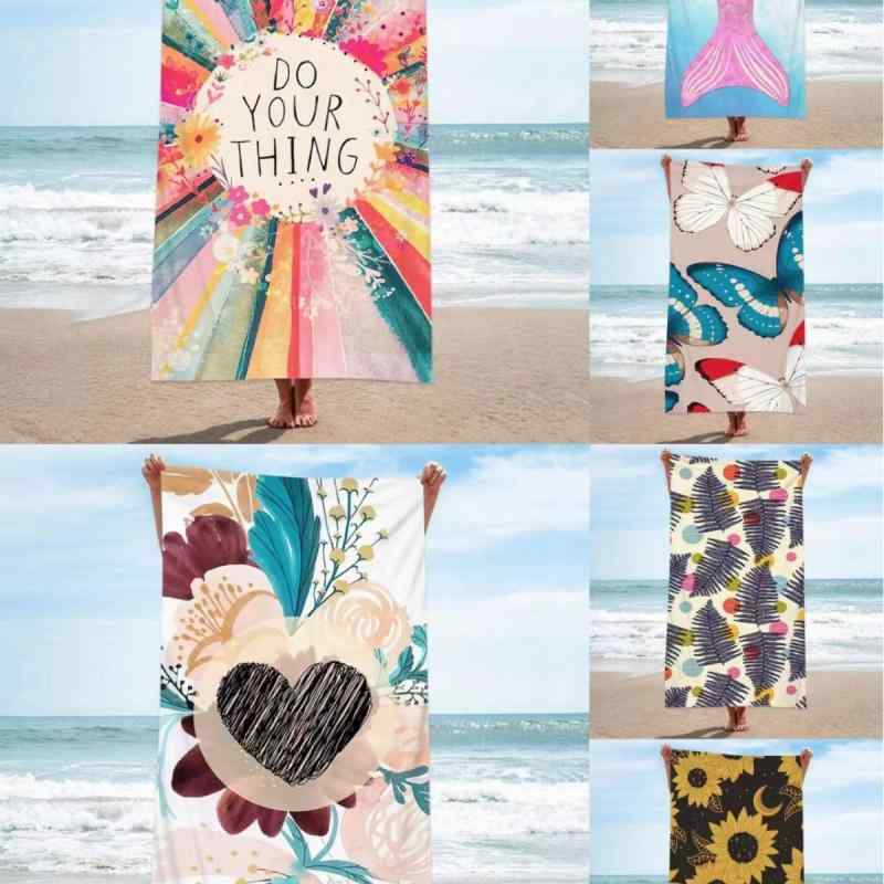 ・主な素材: マイクロファイバー・重さ: 約140g〜170g・サイズ展開: 50cm×150cm, 75cm×150cm, 80cm×160cm・糸の太さ: 150デニール・加工: プリント・カテゴリ: バスタオル、ビーチタオル