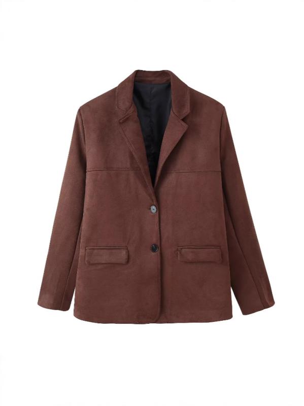 ・フィット: レギュラー・着丈: ミドル丈・ネックライン: 襟付き・袖丈: 長袖・袖タイプ: レギュラー・デザイン特徴: ベロア調・加工: アイロン不要・生地名: ポリエステル・主な素材: ポリエステル 90〜95%・カラー: ダークブラウ...