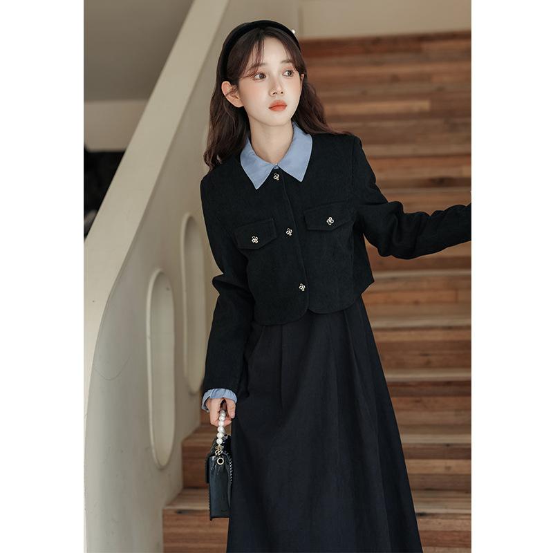 ・カテゴリ: カジュアルセット・スタイル: エレガントカジュアル・セット内容: スカートセット・性別: レディース・柄: 無地・スカート丈: ミディ丈・デザイン要素: バイカラー・加工: パッチワーク、切り替え・素材: ポリエステル 50-...