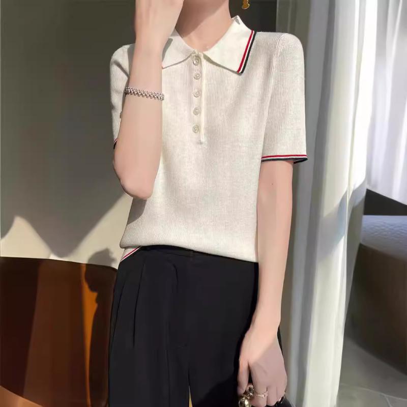 ・素材: 精紡ウール 30%～50%未満、ナイロン 30%以下・柄: 無地・スタイル: エレガント通勤・袖丈: 五分袖・フィット: レギュラー・デザイン要素: 配色・カラー展開: ホワイト、グレー、ネイビー・サイズ展開: S、M、L、XL・...