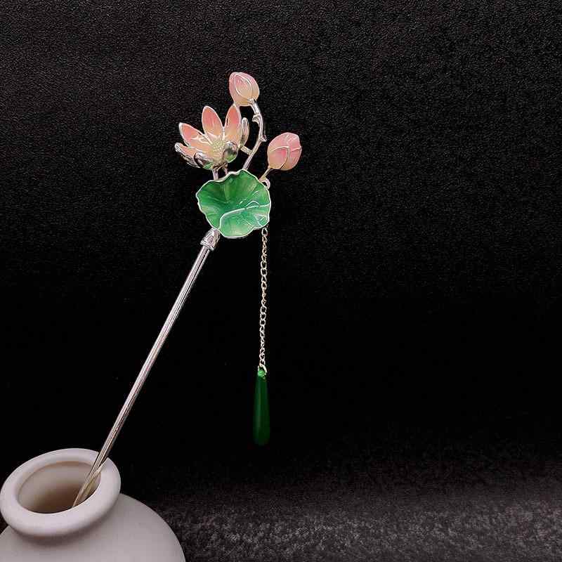 ・素材: 合金・スタイル: レトロ・デザイン: 花柄・加工: 手作業・人気要素: かんざし・カテゴリ: ヘッドアクセサリー