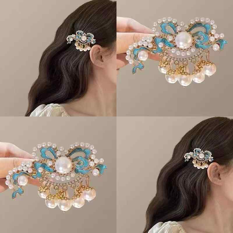 ・主な素材: 合金・加工方法: 手工・ヘアクリップカテゴリ: サイドクリップ・カラー: 錦泰藍-如意・流行要素: 非対称・スタイル: 韓国風・スタイルカテゴリ: フレッシュ＆スイート・商品カテゴリ: ヘアアクセサリー・対象者: 女性・流行要...
