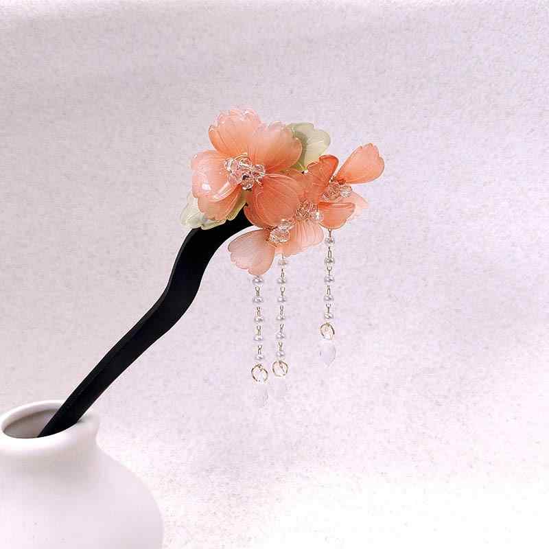 ・素材: 木・スタイル: 古風・モチーフ: 花・贈答シーン: 結婚祝い、誕生日、旅行記念、引越し祝い、展示会、販促品、社員福利厚生、周年記念、ビジネスギフト、開業祝い、授賞記念、広報活動・カラー: カイドウ・カテゴリ: 頭飾り