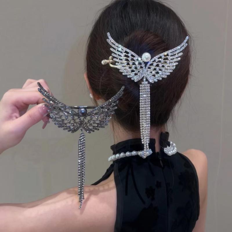 ・素材: 合金・加工方法: 手作業・種類: ツイストクリップ・カラー展開: ゴールド、ブラック・流行要素: タッセル・スタイル: 韓国風・スタイル分類: フレッシュ、スイート・カテゴリ: ヘアアクセサリー・対象: レディース・流行要素分類:...