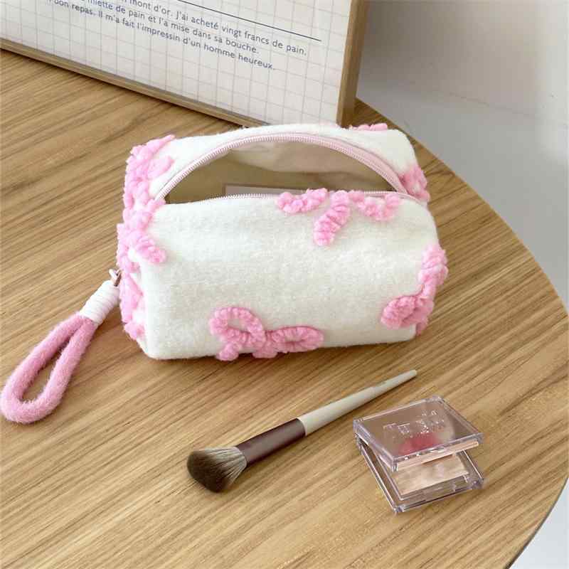 ・シーン: 日常使い・スタイル: スウィート・素材: ポリエステル・柄: 蝶結び・裏地: キャンバス・カラー: ホワイト（蝶結び柄）・機能: 収納可能・性別: 女性