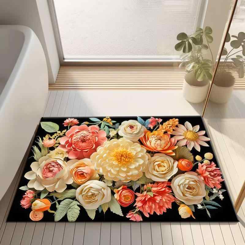 ・主な素材: 珪藻土； ・加工: プリント； ・形状: スクエア； ・柄: 植物、花柄； ・洗濯方法: 手洗い可能； ・カラー展開: 花卉地垫1、花卉地垫2、花卉地垫3、花卉地垫4、花卉地垫5、花卉地垫6、花卉地垫7、花卉地垫8； ・サイズ...