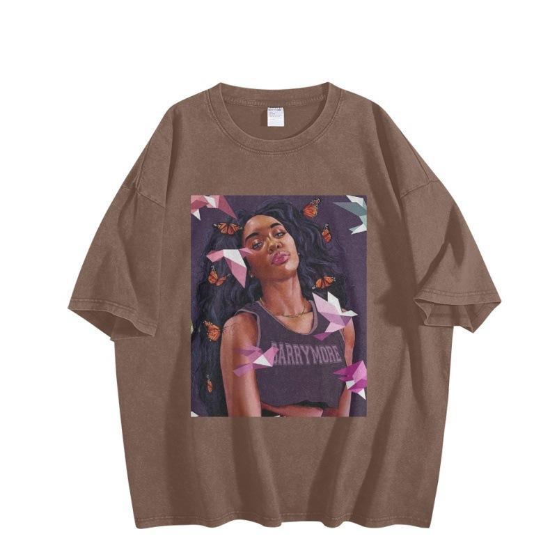 ・カテゴリ: Tシャツ・スタイル: ベーシック・主な素材: 綿・柄: 人物柄・フィット: ルーズフィット・タイプ: プルオーバー・ネックライン: クルーネック・袖丈: 半袖・厚さ: 薄手・シーン: カジュアル・デザイン: 雪の結晶・加工: ...
