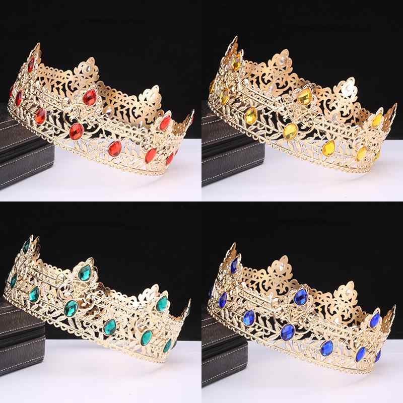 ・素材: 合金・スタイル: レトロ・対象: ユニセックス・デザイン: クラウン・加工: メッキ・石の種類: ラインストーン・カラー展開: KCゴールド+白、KCゴールド+レッド、KCゴールド+ローズ、KCゴールド+ダークブルー、KCゴールド...