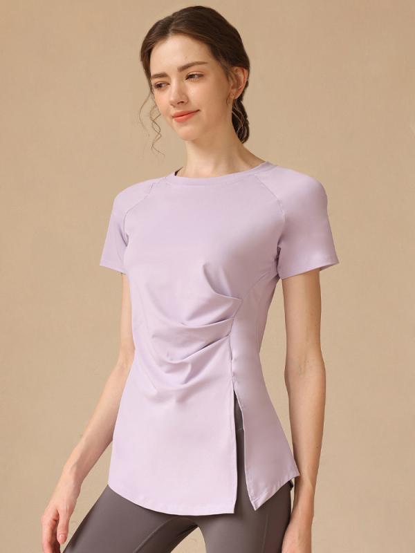 ・カテゴリ: Tシャツ・機能: 吸湿速乾・対象: 女性・柄: 無地・誤差範囲: 約1〜2cm・生地: 化繊混紡・素材: ポリエステル88%・裏地: 化繊混紡・裏地素材: ポリエステル88%・カラー: ライトパープル、クリアグリーン、ロータス...